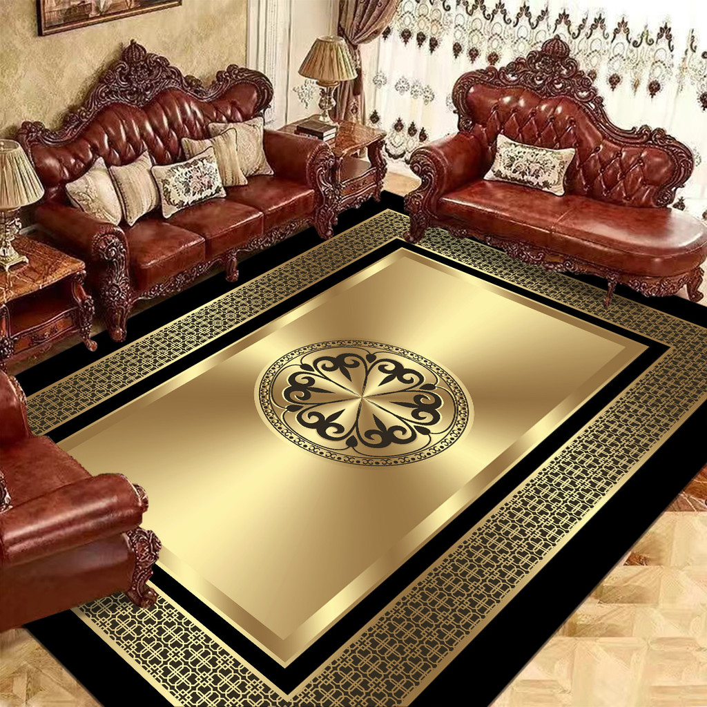 Large urious Gold Carpets for Living Room Europe and America Villa Hall ...