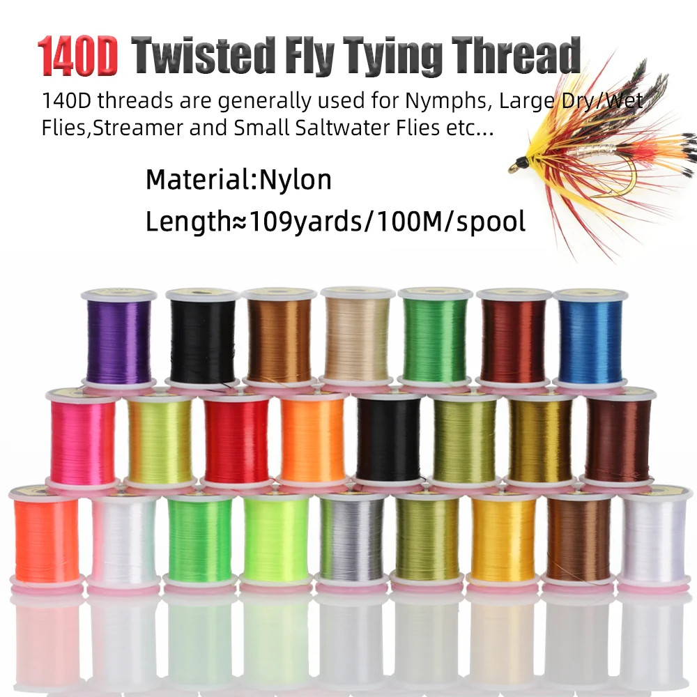 140d Twisted Fly Tying Threads ไนลอนไหมขัดฟันสาย Fly Tying วัสดุสําหรับ ...