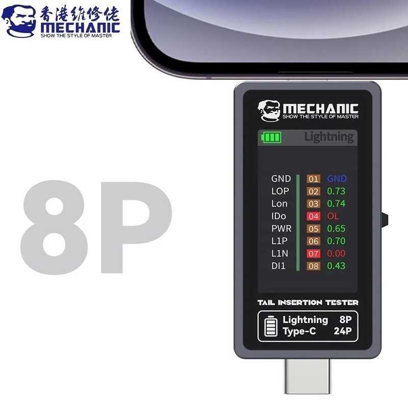 T-824 ความแม่นยำดิจิตอล Mechanic Plug Tail USB Tester โดยไม่ต้องรื้อการ ...