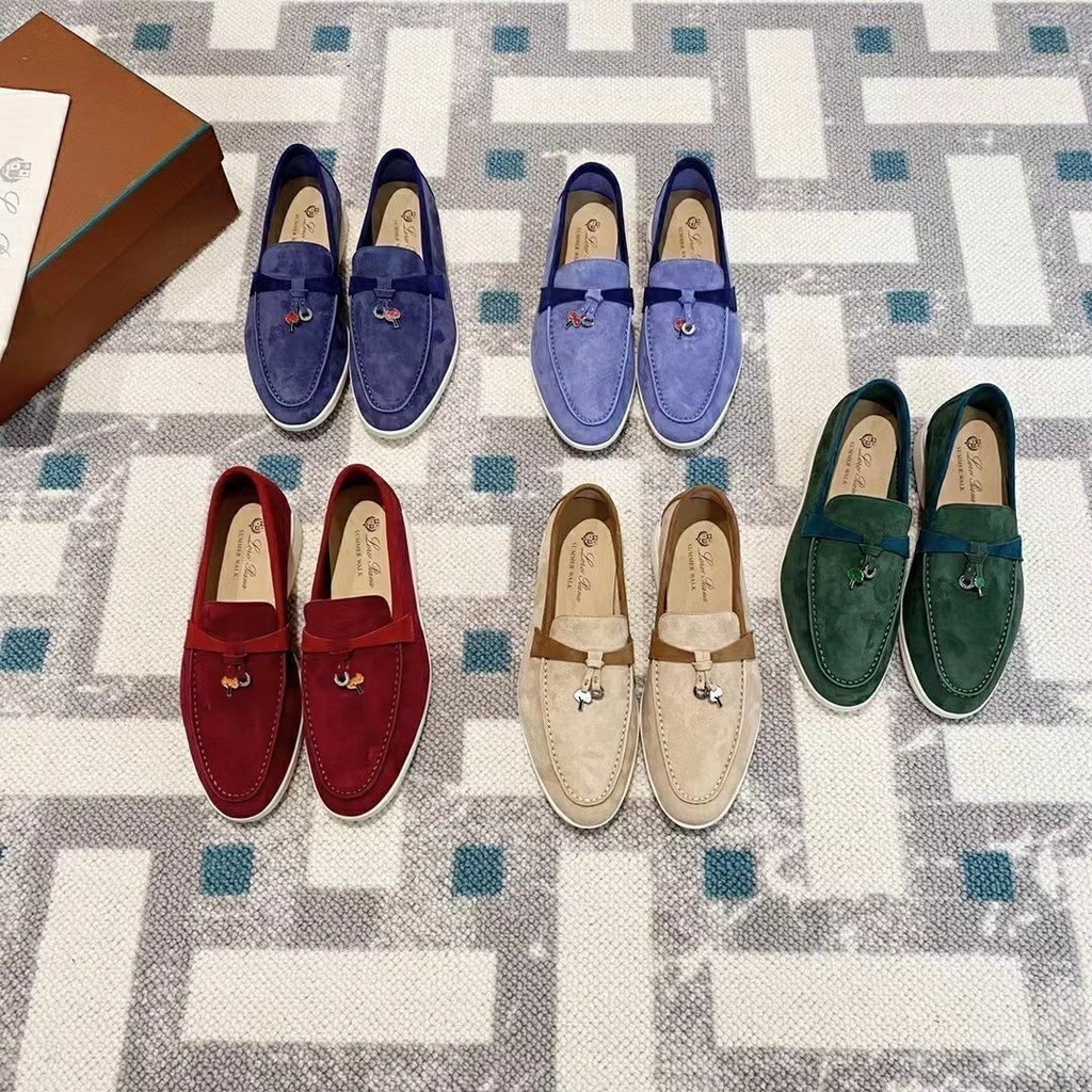 Lp Loafers รองเท้าผู้หญิง Casual Lazy Mens Flat Bottom Slip-on Frosted ...