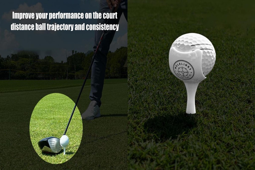 เสื้อยืดกอล์ฟพร้อมการหมุน Isolator Bull-eye Alignment Ball Stud Tee ...