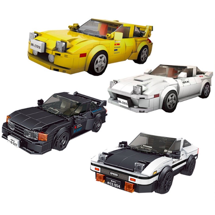 Mytopshop MOC โมเดลบล็อกตัวต่อ การ์ตูน Initial D AE86 FD FC GTR RX7 R32 ...
