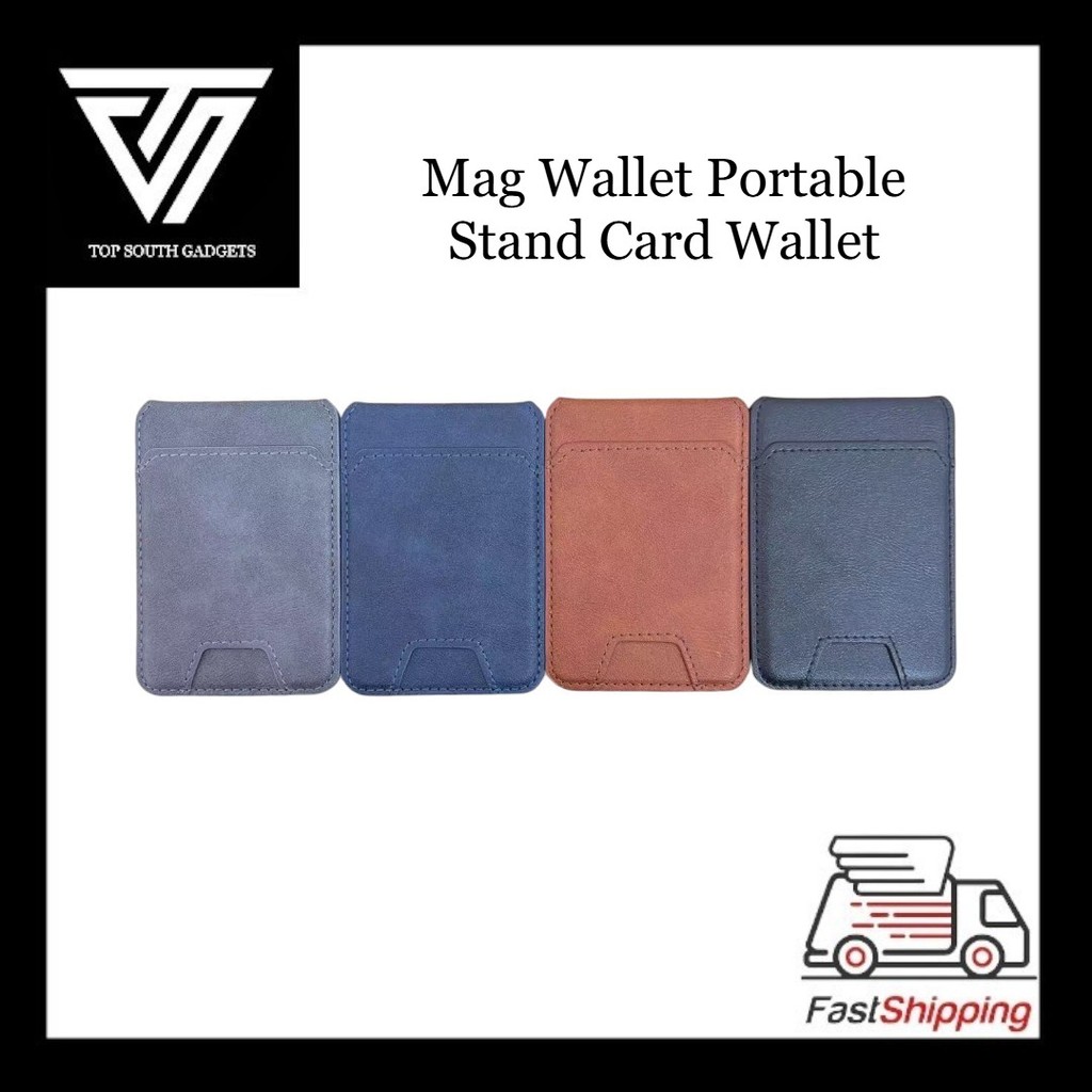 Mag Wallet Pro Leather Portable Stand Card Wallet Strong Magnetic ...