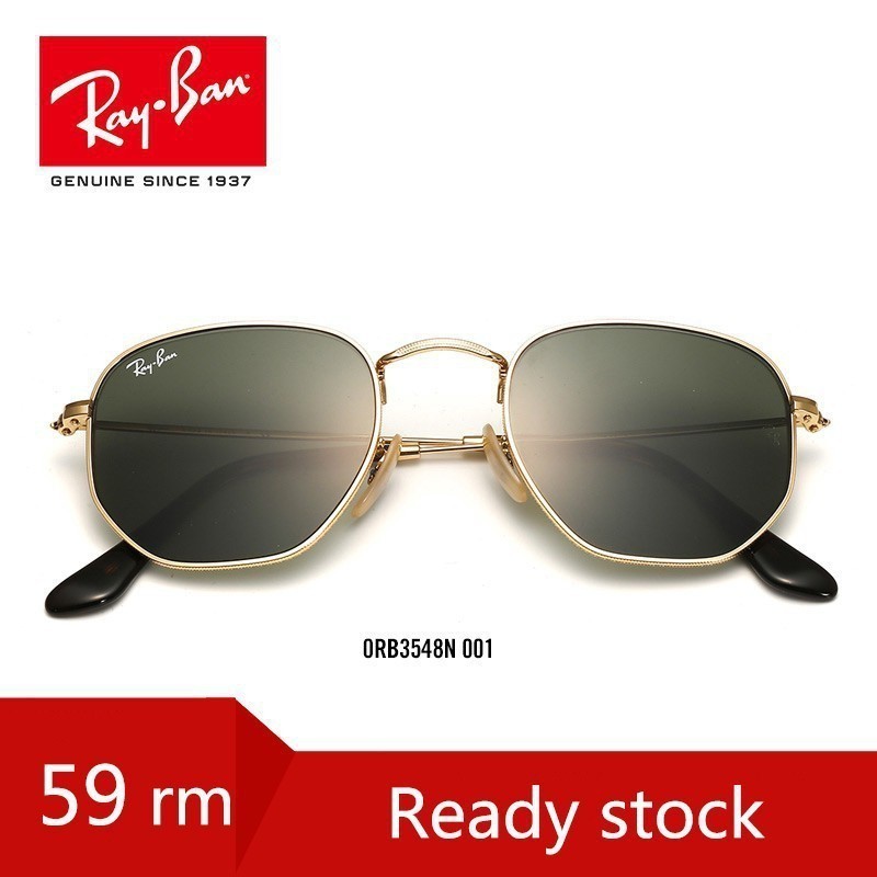 แว่นกันแดด Ray ban สําหรับผู้ชายและผู้หญิง เทรนด์หกเหลี่ยมย้อนยุค ...