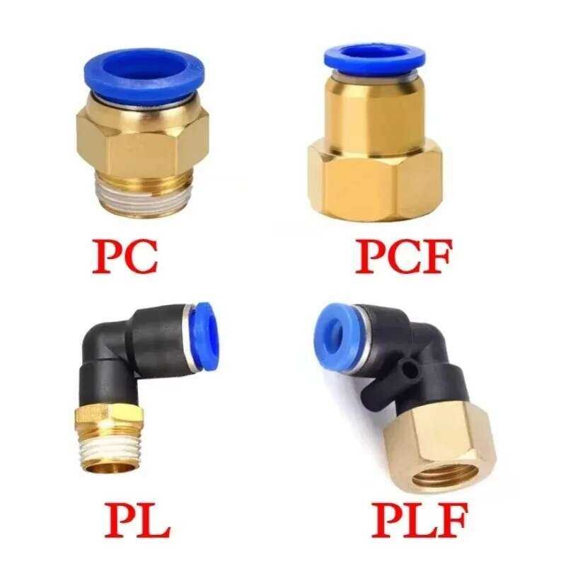 PC ข้อต่อลม PCF PL PLF M5 1/8" 1/4" 3/8" 1/2" BSP 4 6 8 10 12~16mm แบบ ...