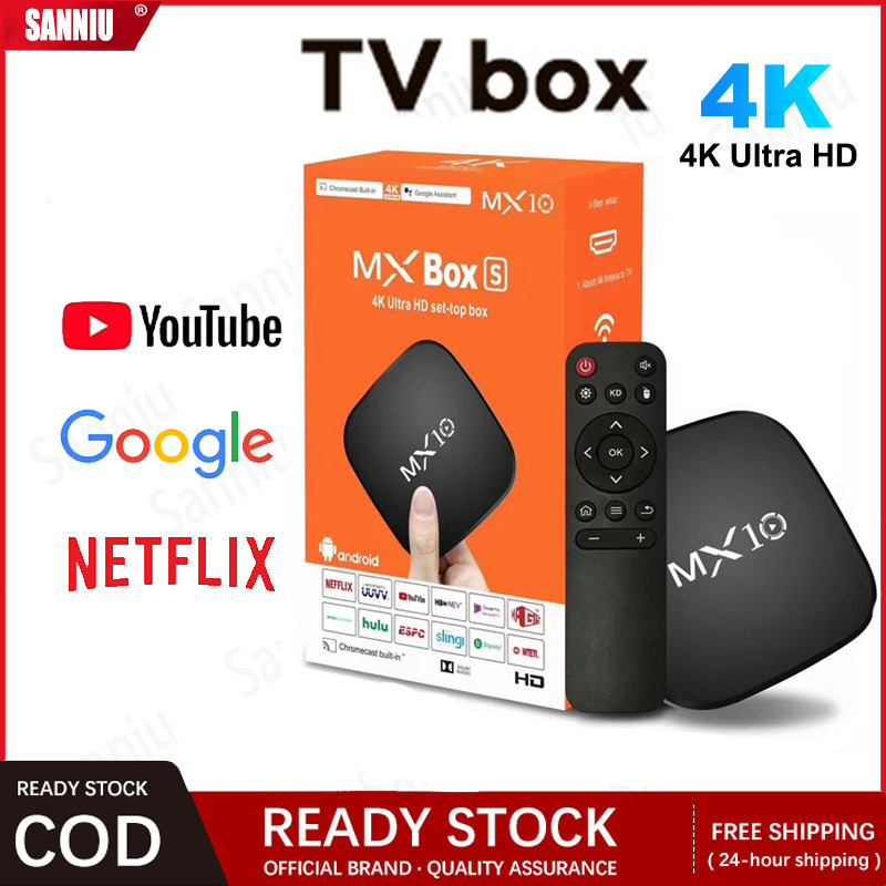 Android 12 TV Box Ultra 4K HD 2.4G Wifi Quad-Core กล่องสมาร์ททีวี TV ...