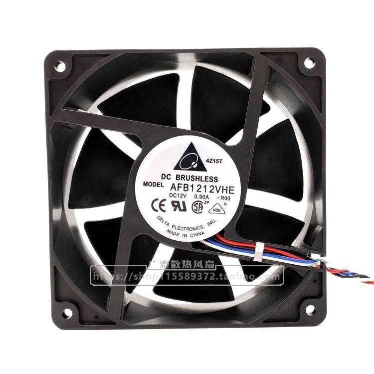 Delta AFB1212VHE 12038 12V 0.90A 12 ซม. 3 สาย High Air Volume Violent Fan | Shopee Thailand
