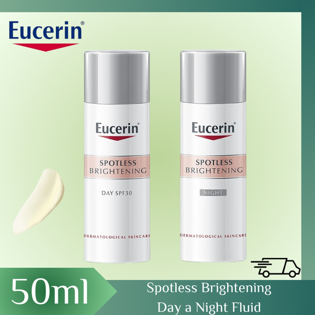 Eucerin Brightening Spotless Day Fluid SPF30 / Night FLuid 50ml ยูเซ ...