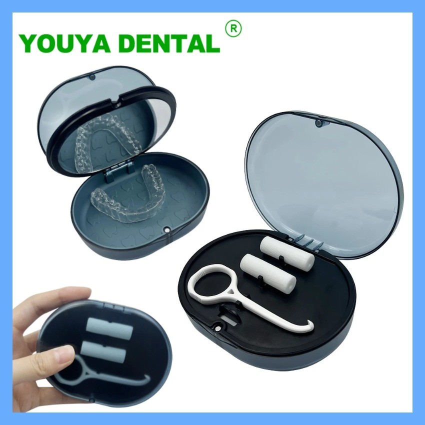 aaa 2 Layers Retainer Case Orthodontic Storage Box With Mirror ...