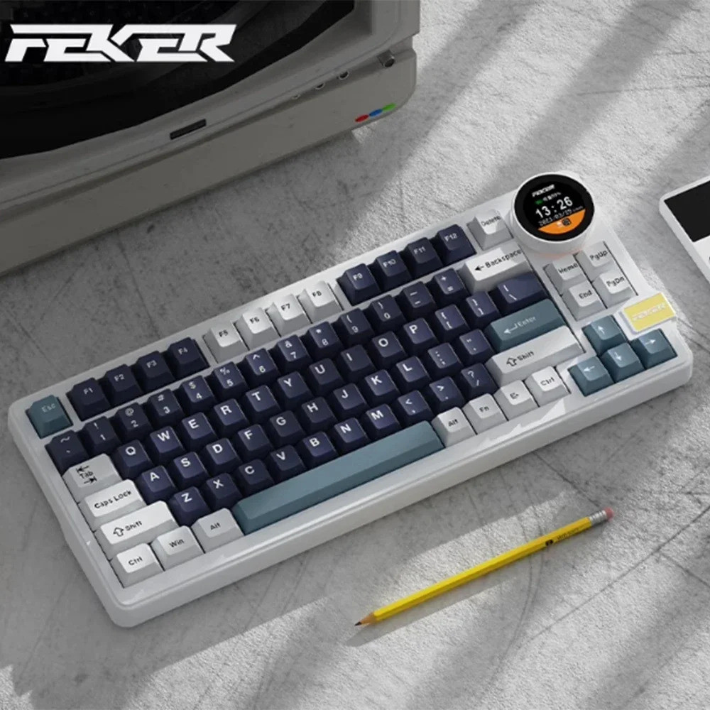 คีย์บอร์ดสำหรับเล่นเกม Feker K75 83ปุ่มบลูทูธไร้สาย3โหมด | Shopee Thailand