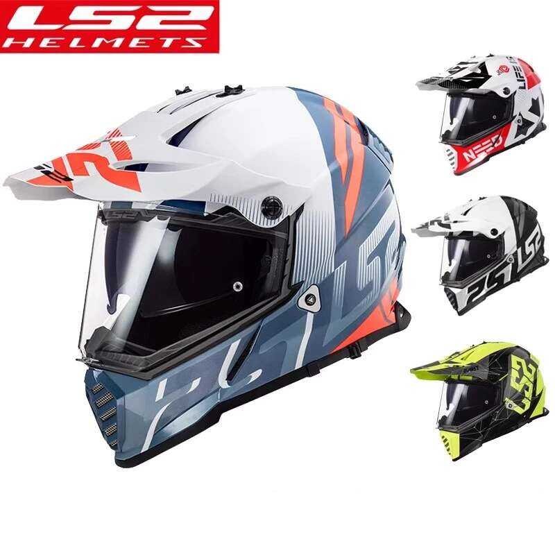 Twin หมวกกันน็อคโมโตครอส Shield รุ่นดั้งเดิม LS2 MX436 PIONEER EVO ...