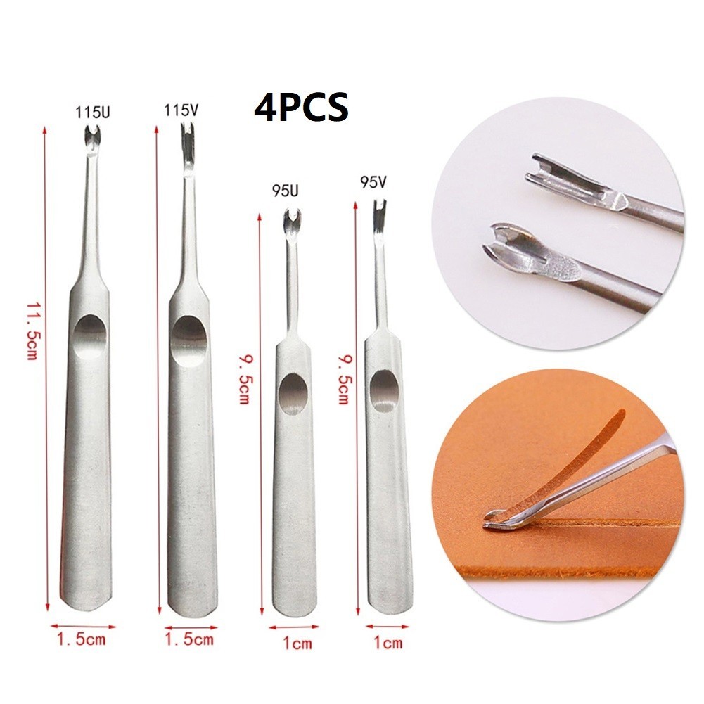 เครื่องตัดหนังสไตล์ U V Groover Skiving Tool Edge Beveler สำหรับงาน ...