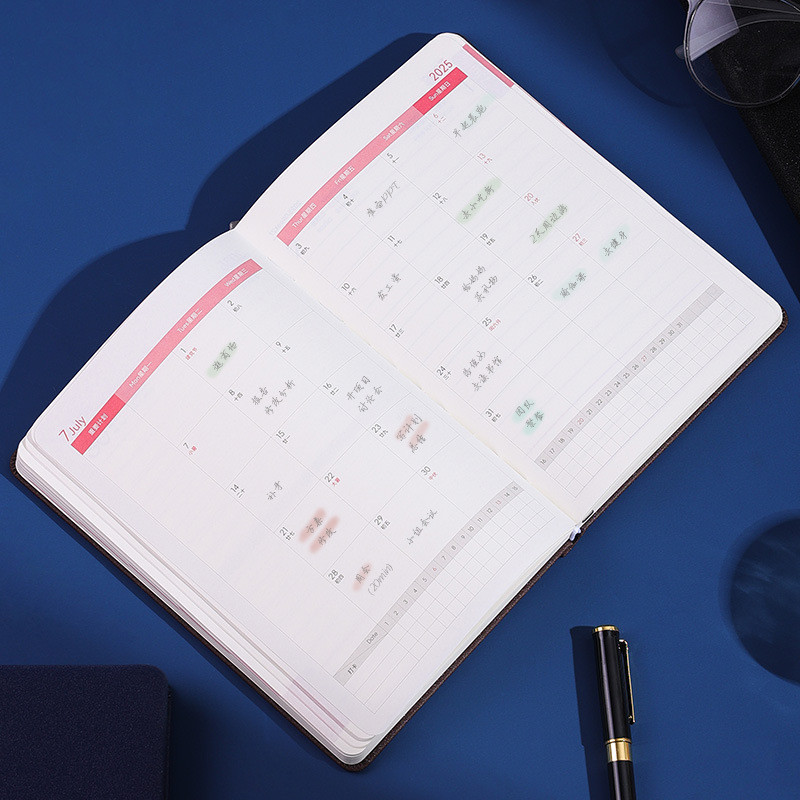 2025 Pearlescent หนาตาราง Notepad Daily Plan 365 ปฏิทินทํางาน Office ...