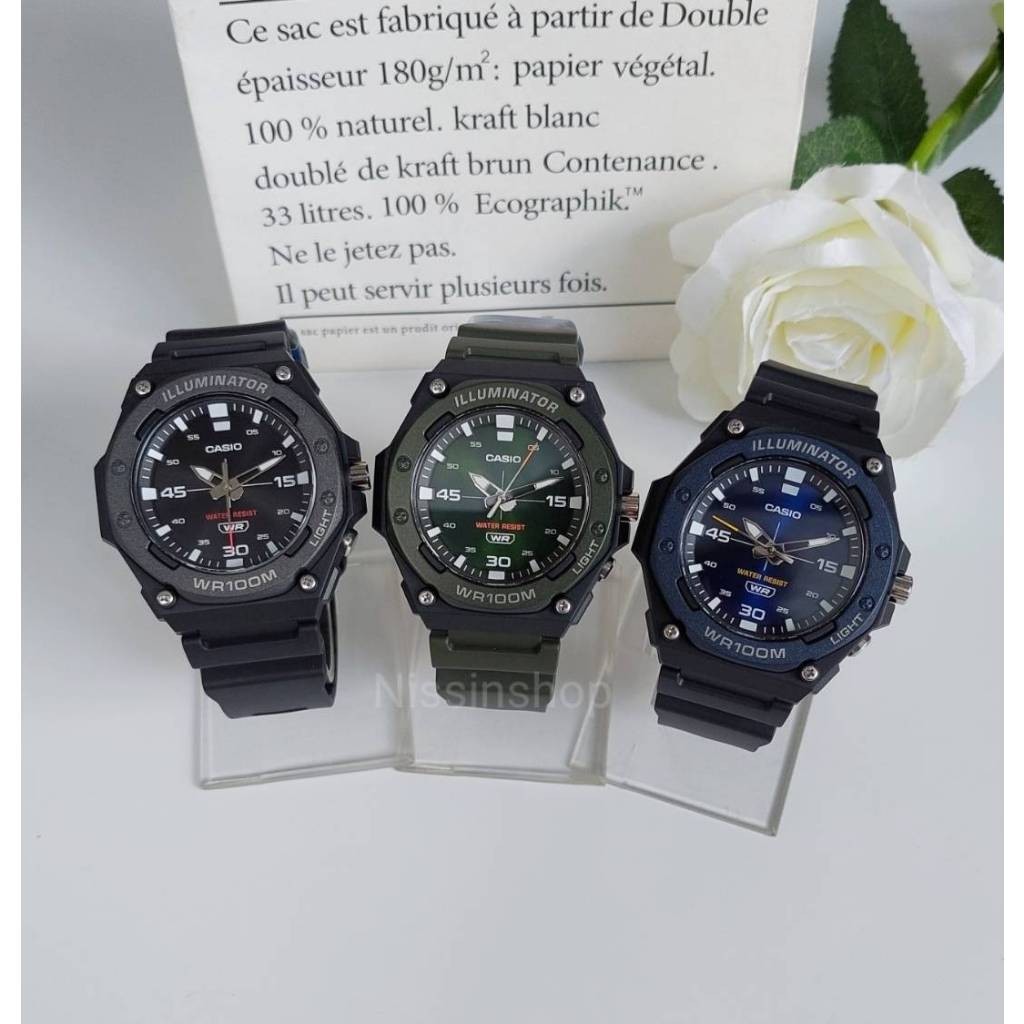 New! นาฬิกา Casio แท้ รุ่น MW-620H นาฬิกาข้อมือผู้ชายสายเรซิ่น กันน้ำ ...