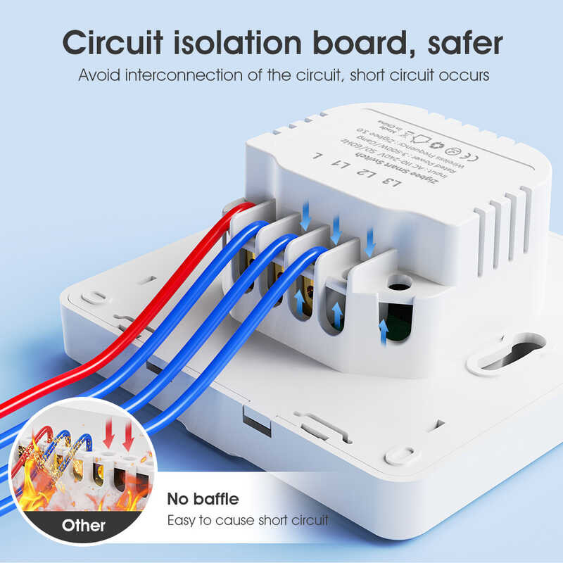 SMATRUL Tuya Zigbee Touch Light Wall Switch Neutral Wire No Capacitor ...