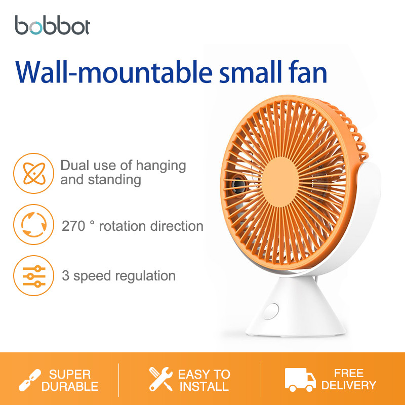 Bobbot พัดลมตั้งโต๊ะ ขนาดเล็ก เสียงเงียบ ไร้แปรงถ่าน พัดลมกังหัน ขนาดเล็ก พัดลมไฟฟ้าติดผนัง USB ...