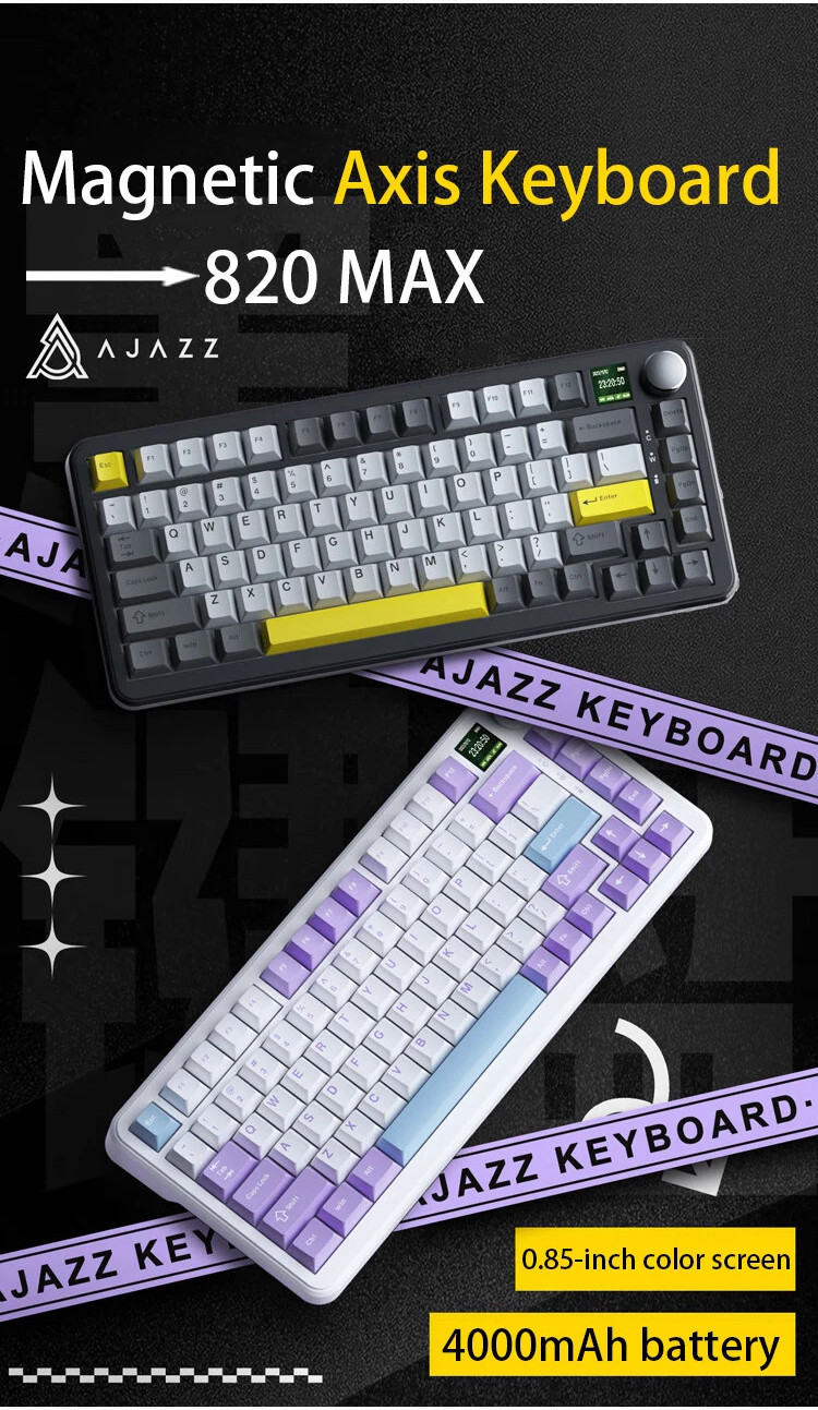 Ajazz AK820 MAX 75% สวิทช์แม่เหล็ก Rapid Trigger คีย์บอร์ด Hot ...