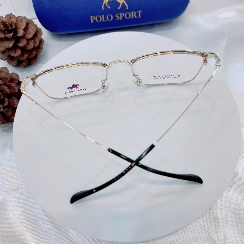 ♞กรอบแว่นตา แว่นสายตา B-Titanium IP แว่นสายตา Polo Sport 18003 สีดำ สี ...
