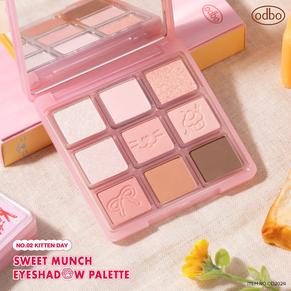 ODBO Sweet Munch Eyeshadow Palette 9g โอดีบีโอ พาเลทอายแชโดว์ 9 เฉดสี ...