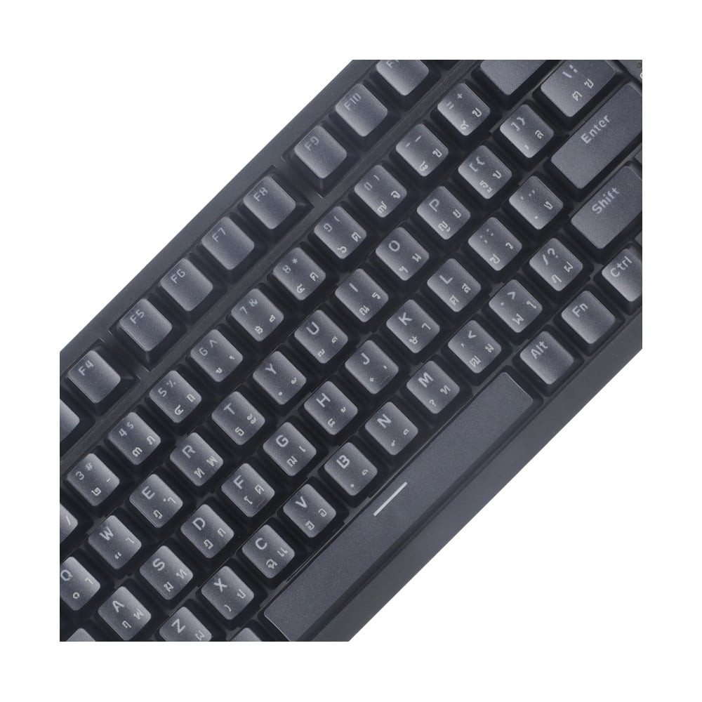(มีส่งด่วน) AJAZZ AK820 BLACK RED SWITCH WHITE BACKLIT MINIMAL 82KEY ...