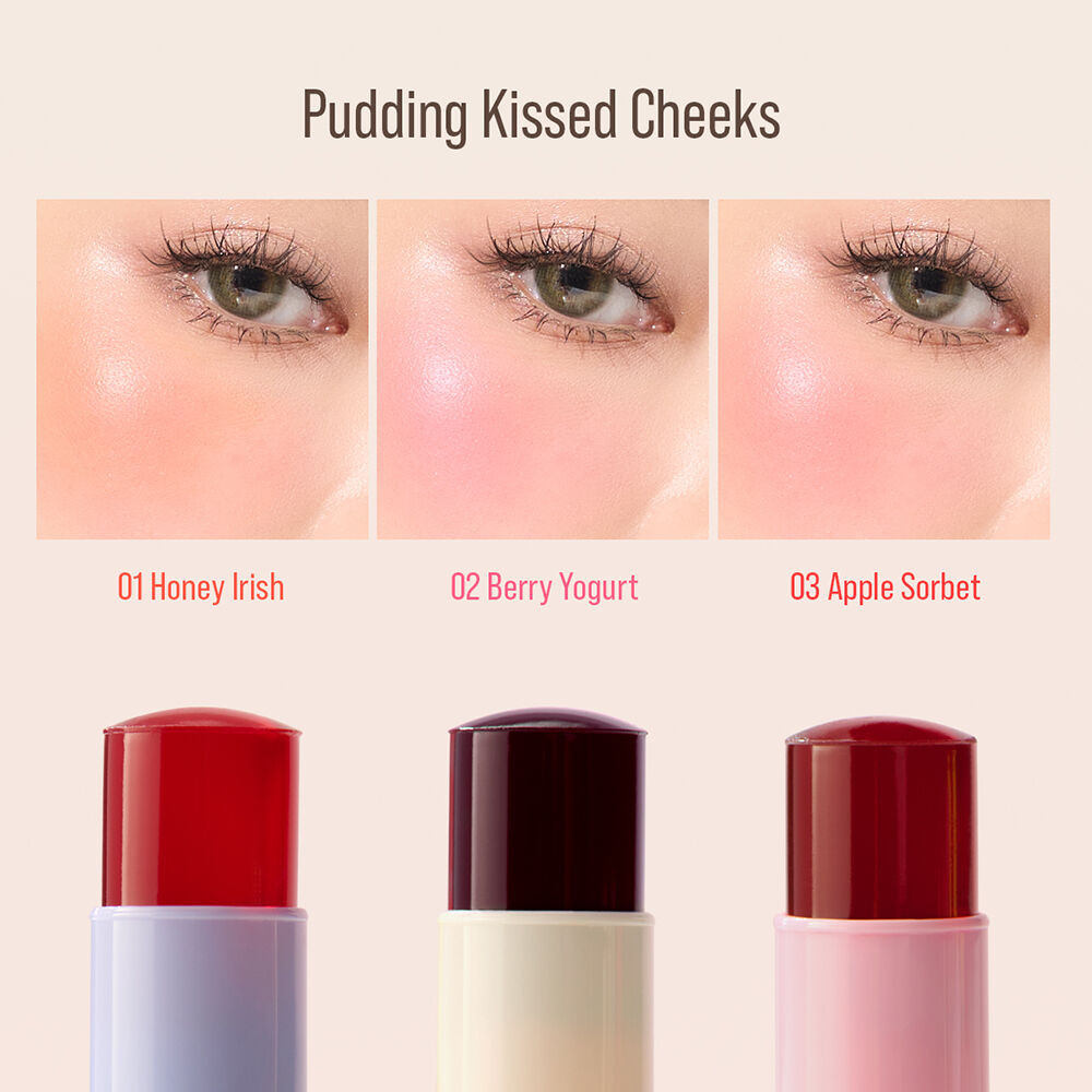 Merrezca Pudding Kissed Cheeks Blush Stick 8.5g เมอร์เรซกา บลัชเจลลี่ ...