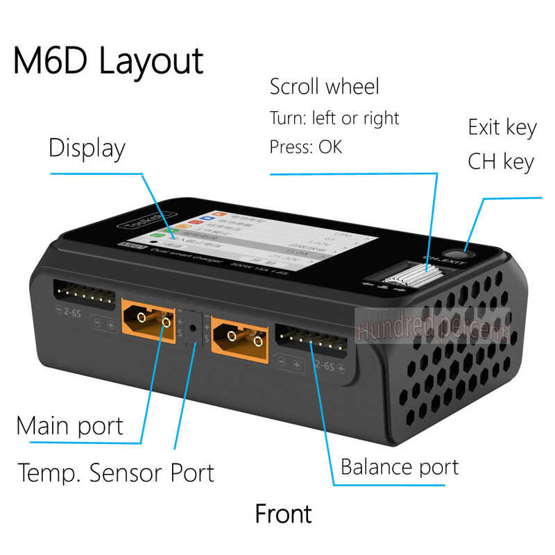 Toolkitrc B36 M6d V3 500W 15A DC สองช่อง MINI เครื่องชาร์จอัจฉริยะ ...