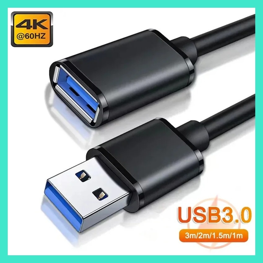 สไตล์ใหม่ USB 3.0 Extension Cable 3m Extender Cord Wire for Smart TV ...