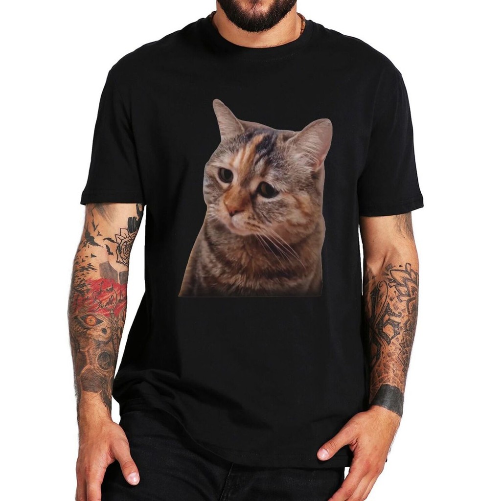 น่ารัก Sad Mewing Cat เสื้อยืดแมวตลก Talking Meme Trend Y2k คู่ของขวัญ ...