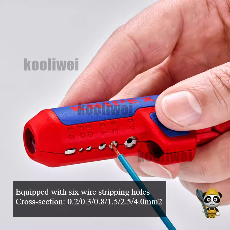 เยอรมัน KNIPEX Wire Stripper สายเคเบิลโคแอกเซียลเครื่องมือปอกสายไฟคีม ...