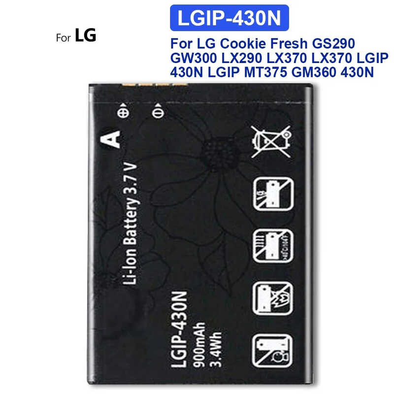 LGIP-430Nแบตเตอรี่ สำหรับ LG Cookie สดGS290 GW300 LX290 LX370 LGIP ...
