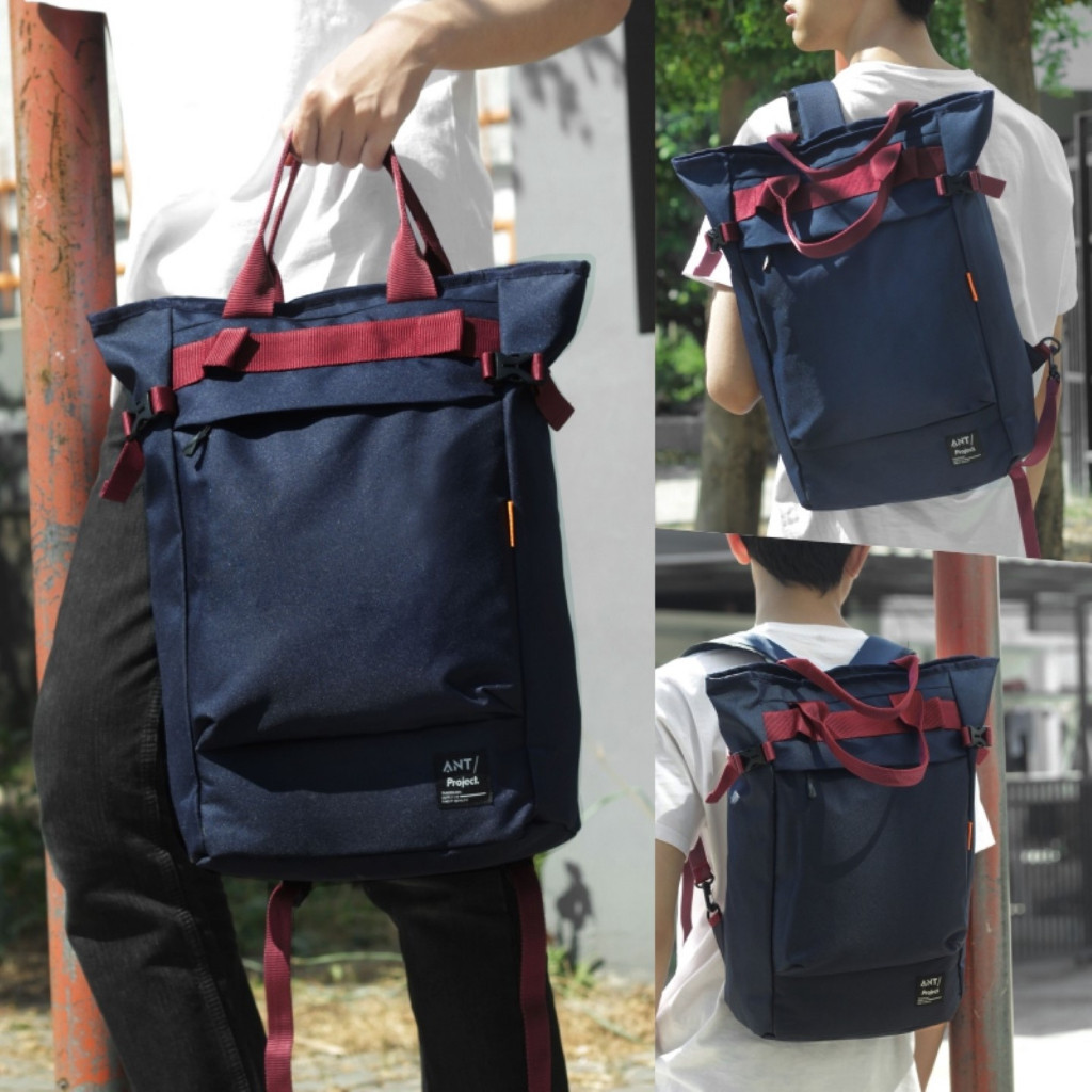 กระเป๋าเป้สะพายหลังผู้ชาย Distro Canvas Ant Project Moobius Backpack ...