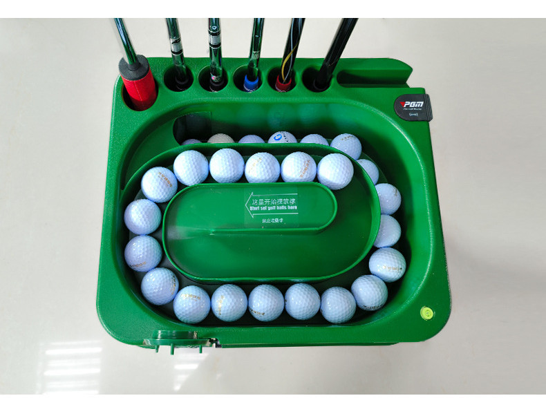 Pgm Golf Ball Dispenser Auto Tee Up Machine W/Cue ผู้ถือสีเขียว ...