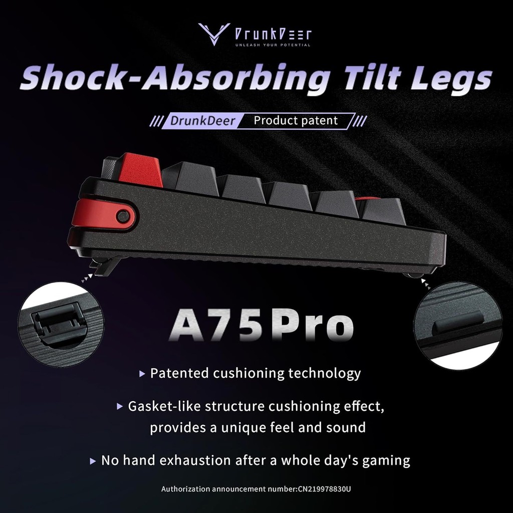 A75 DrunkDeer Pro คีย์บอร์ดเกม Silent Magnetic Switch, คีย์บอร์ดแบบกลไก ...