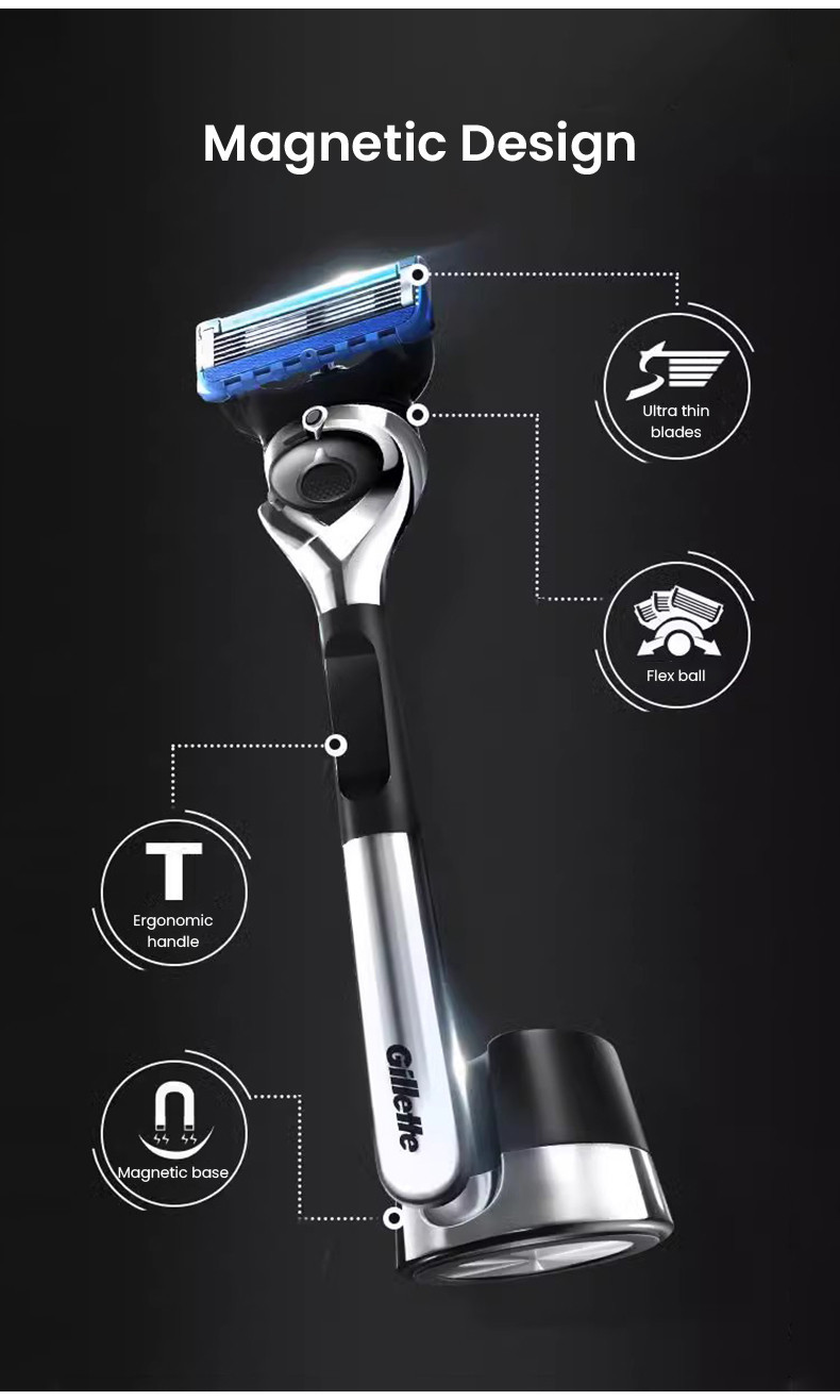 Gillette Fusion 5 ProGlide Razor with Mangetic Stand Premium Edition ...