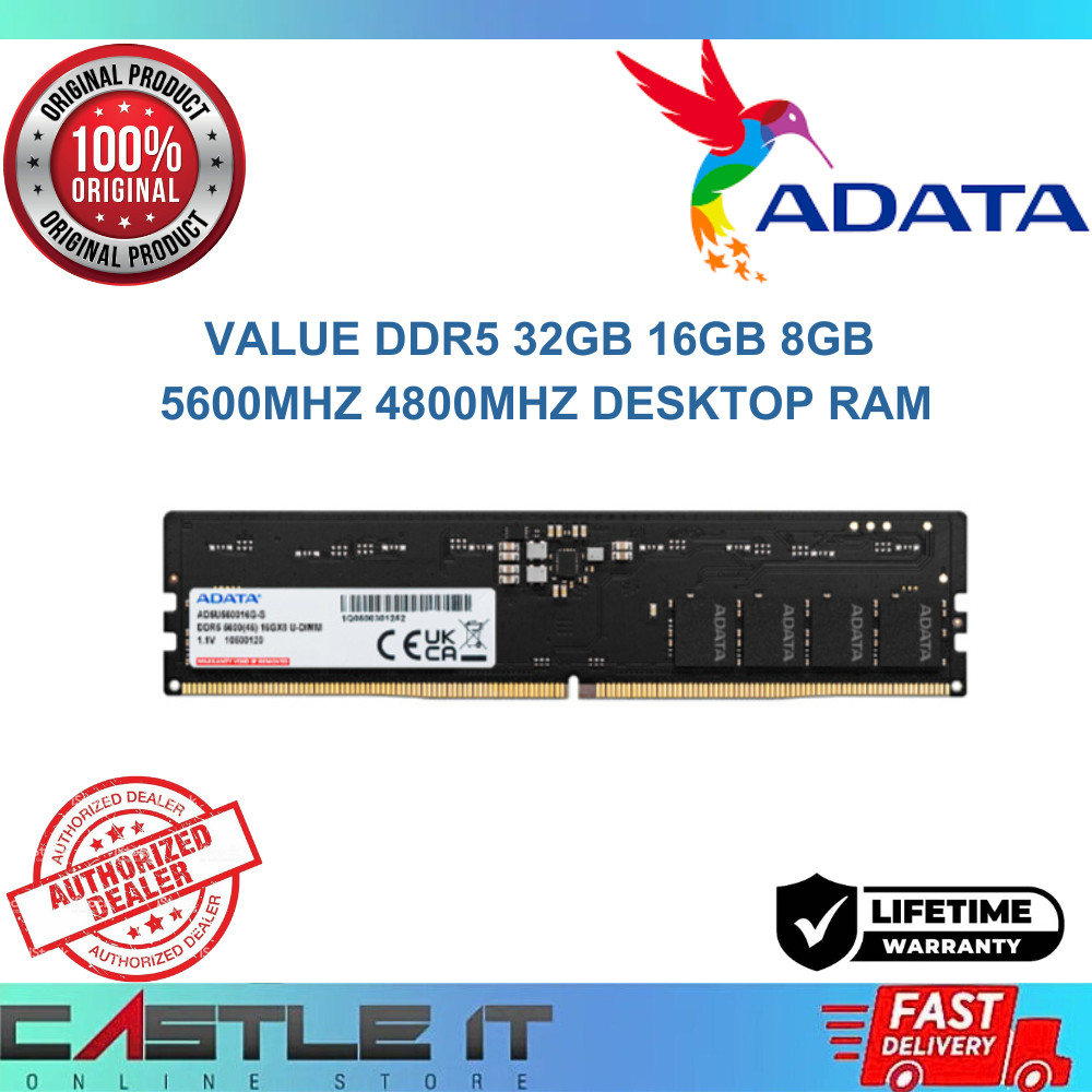 Adata มูลค่า DDR5 32GB 16GB 8GB 5600MHZ 4800MHZ PC5600 PC4800 เดสก์ท็อป ...
