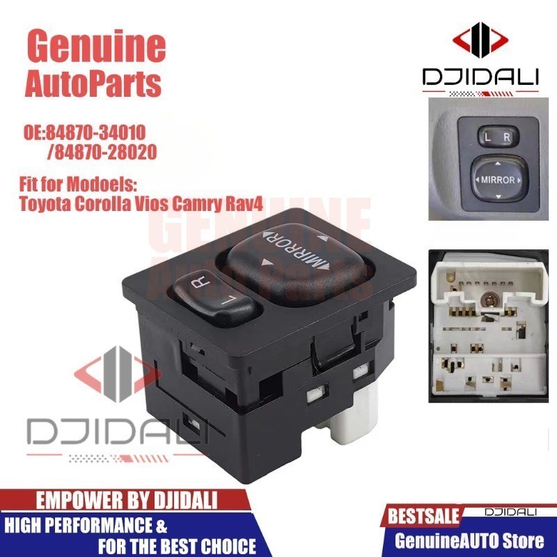 Power Master กระจกมองหลังปรับปุ่มสวิทช์กระจกมองข้างสําหรับ Toyota ...