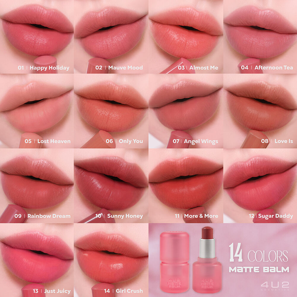 4U2 Matte Balm 4.6g โฟร์ยูทู ลิปสติกเนื้อแมทบาล์ม. | Shopee Thailand