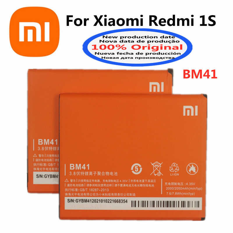 ใหม่ 4 100% แบตเตอรี่เดิมสำหรับ Xiaomi Redmi 1S BM41 มือถือเปลี ...