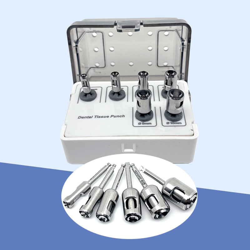 6 ชิ้น/เซ็ตทันตกรรม Implant Trephine Bur Double Tissue Punch สแตนเลส ...