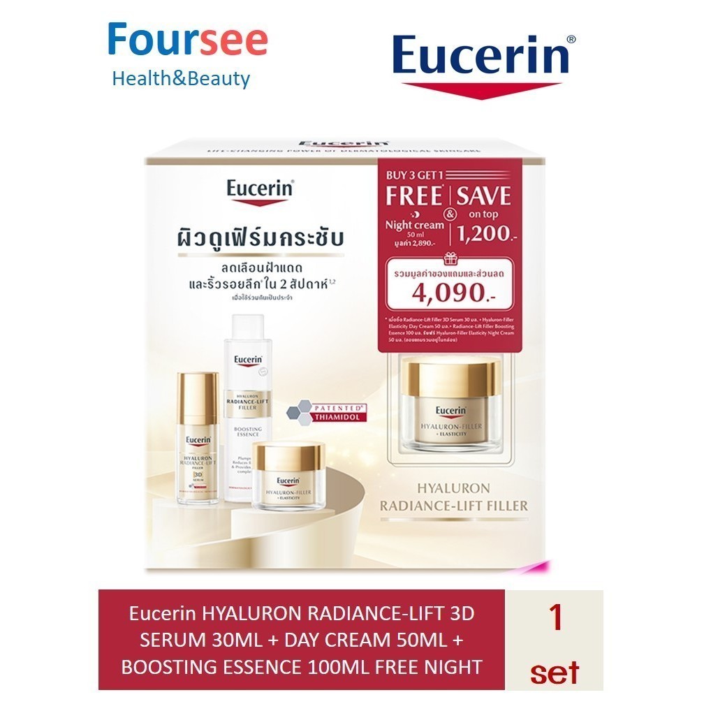 ฟิกเกอร์ Eucerin HYALURON RADIANCE-LIFT 3D SERUM 30ML + DAY CREAM 50ML ...