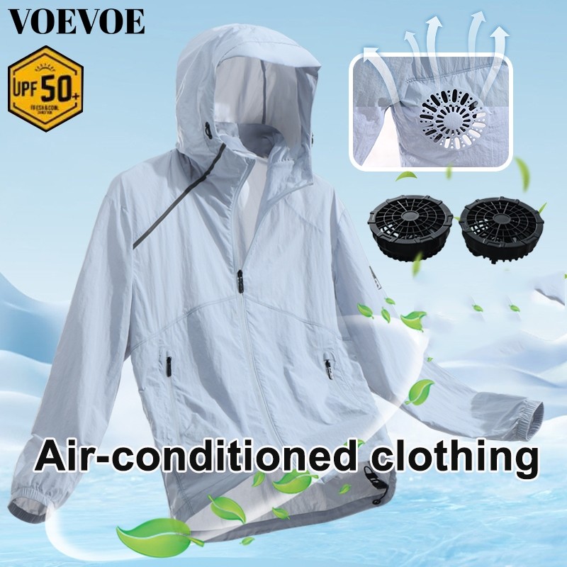 [VOEVOE]แจ็คเก็ตพัดลมกันแดด | Shopee Thailand