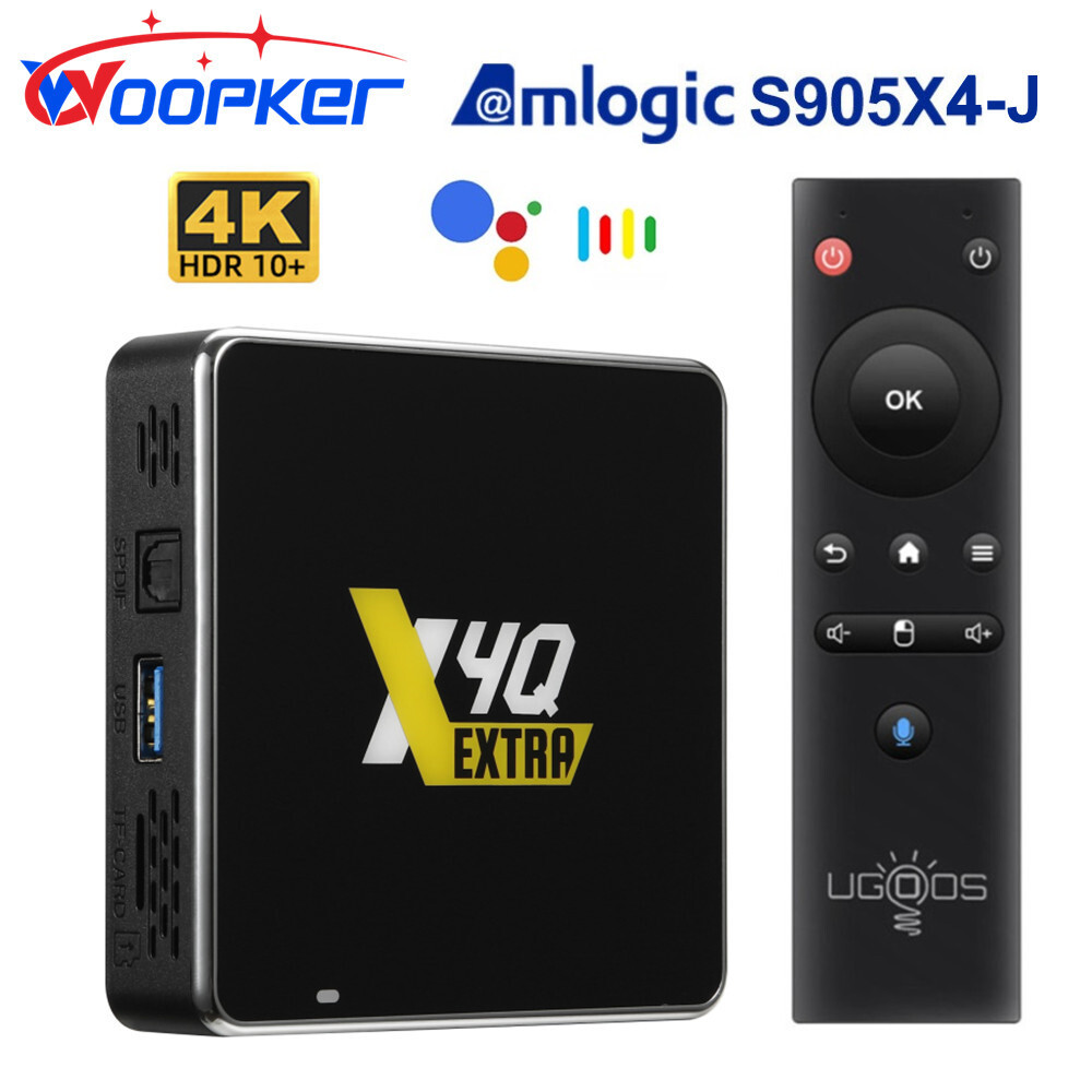 Ugoos X4Q Extra LPDDR4 4GB 128GBกล่องสมาร์ททีวีAndroid 11 Amlogic S905X4 Winevine L1 1000M BT 4K ...