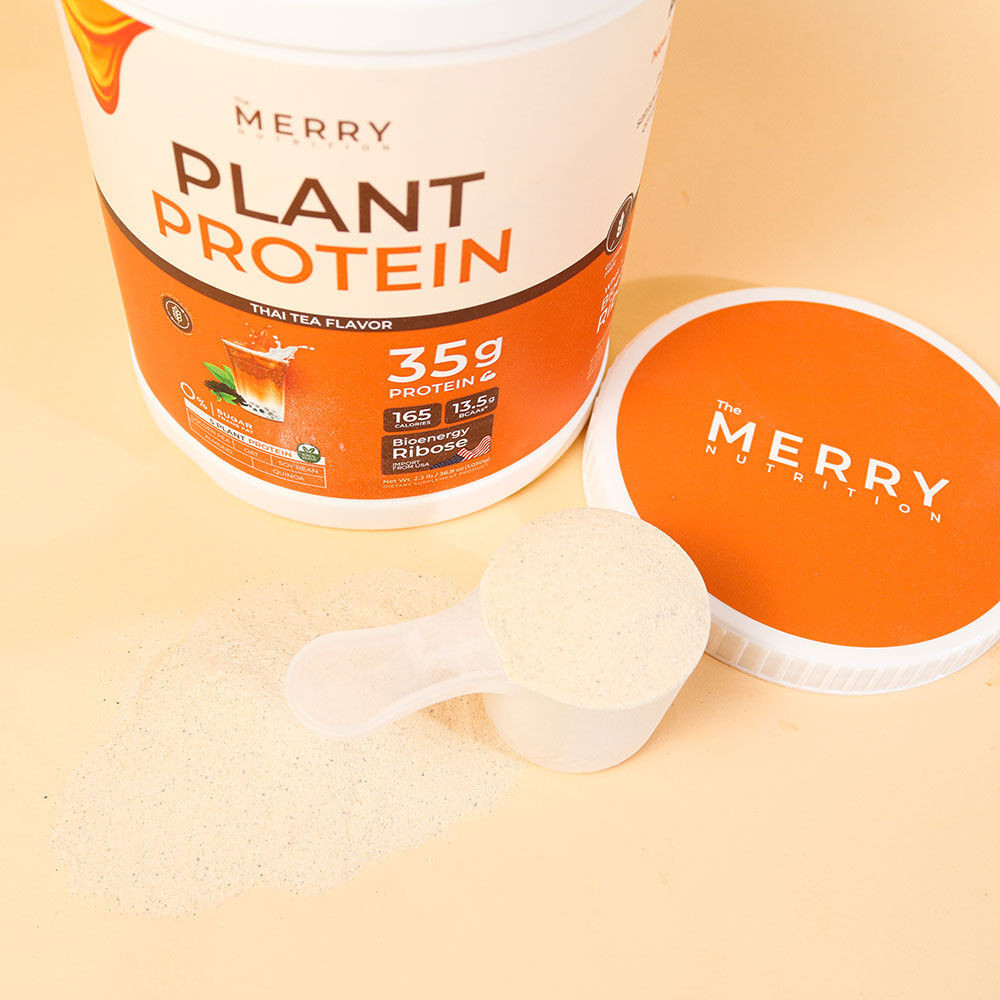 The Merry Plant Protein เดอะเมอร์รี่ ผลิตภัณฑ์เสริมอาหารโปรตีนพืช 1050g ...