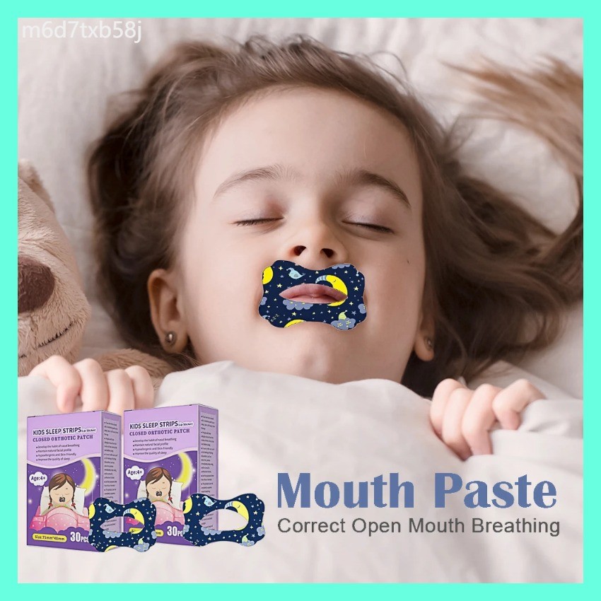 AA 30 Pcs/Box Anti-Snoring Stickers Mouth Correction For Children's Night Sleep Lip Nose ...
