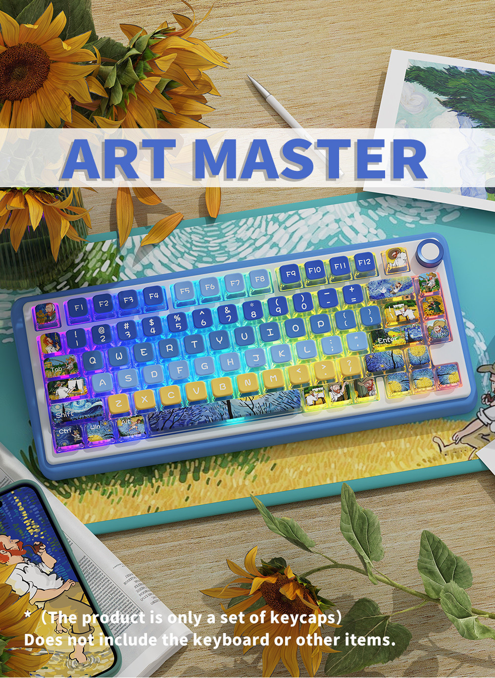 Artists Theme Keycaps MSA Profile ปุ่มกดส่วนบุคคลสําหรับคีย์บอร์ดแบบ ...