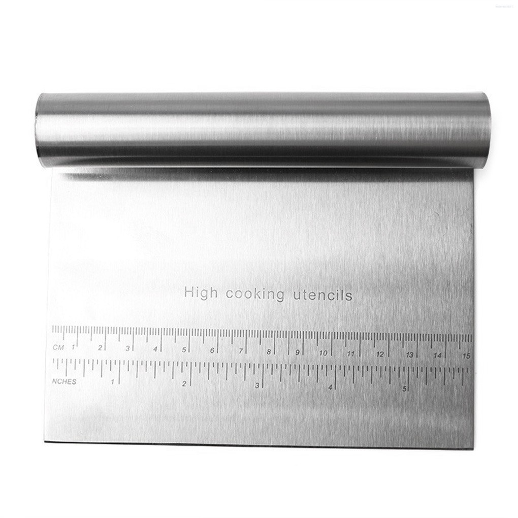 Stainless Steel Dough Scraper with Scale Pastry Scraping Baking Tool ...