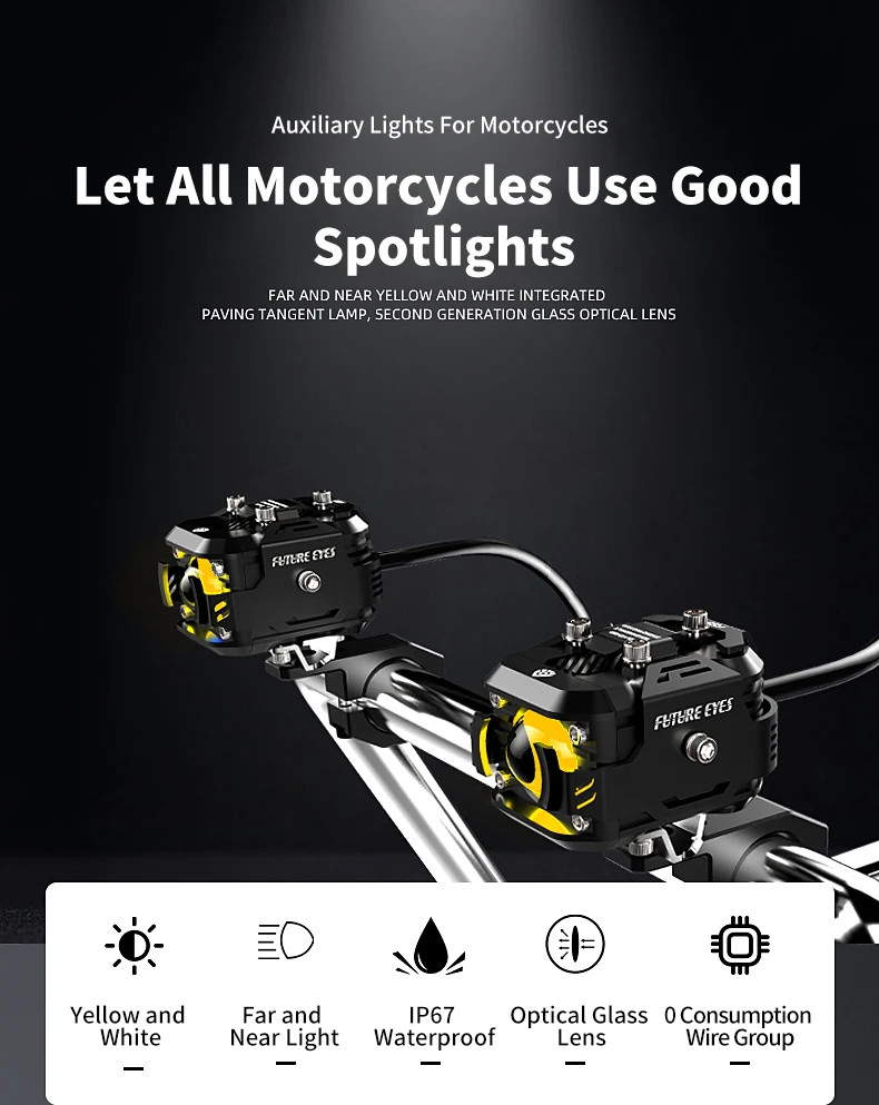 Future Vision 150 รถจักรยานยนต์ Led Spotlight สวิทช์หมอก 6000 Um แผนที่ ...