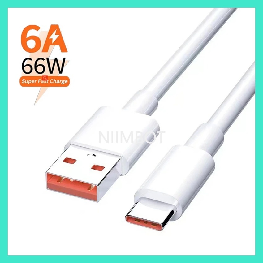 a 2 meter 6A 66W USB Type-c Super Fast Charge Cable for xiaomi Huawei Smartphone | Shopee Thailand