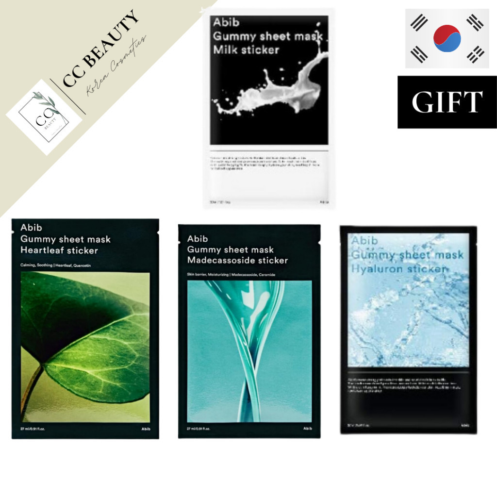 Abib Gummy Sheet Mask 10 แผ ่ น ( Heartleaf ) /Mild Acidic Ph Sheet Mask/Facial Mask Beauty Mask ...
