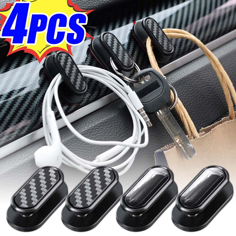 Carbon Fibre Mini Car Storage Hook - Self-Adhesive Front Row Backboard ...